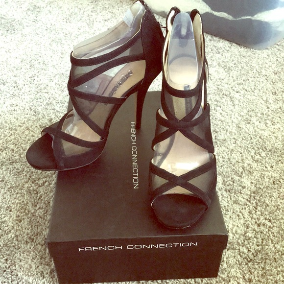 French Connection | Shoes | New French Connection Strappy Mesh Pebbled ...